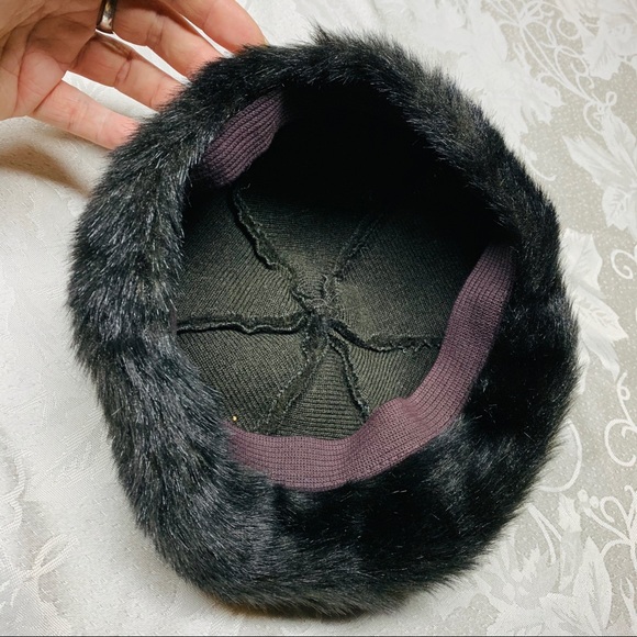 Accessories | Vintage Black Mink Scrap Paperboy Style Hat 195s | Poshmark